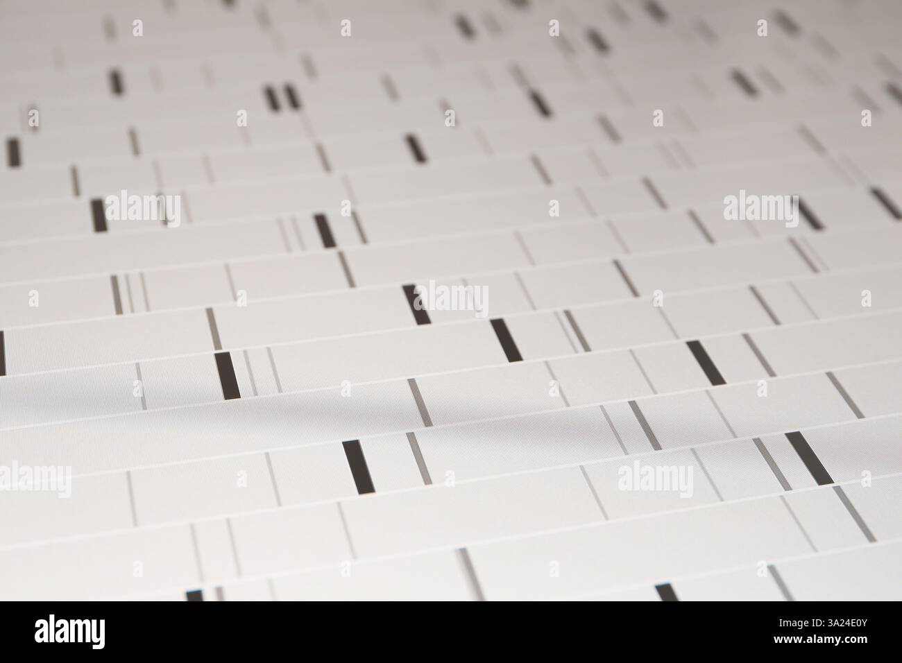 DNA analysis. Data with genetic information as background, closeup ...