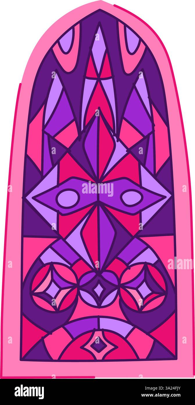 Stained glass window restoration Stock Vector Images - Alamy