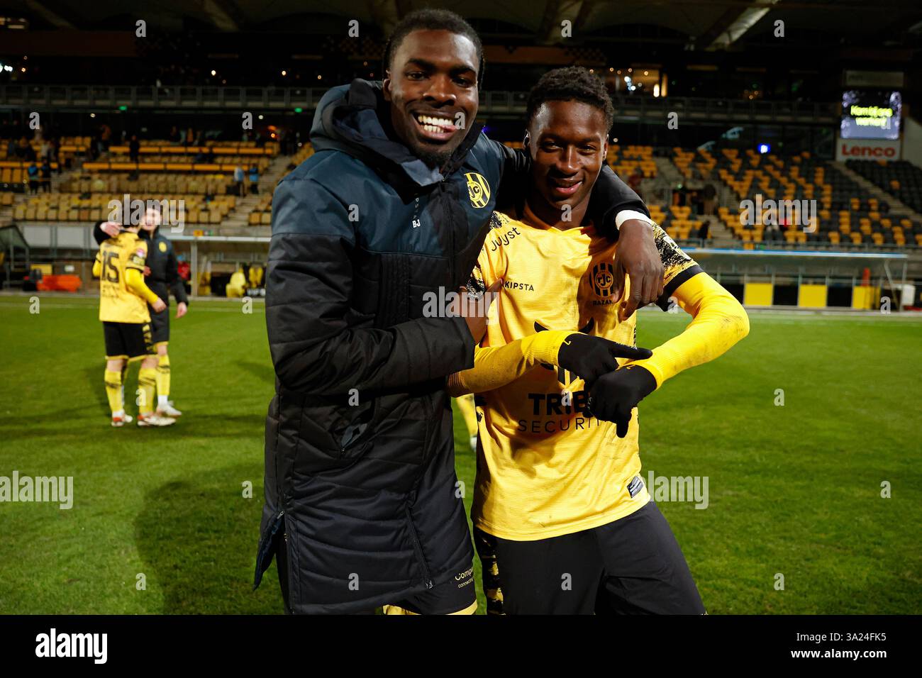 KERKRADE, NETHERLANDS - MARCH 11: Saydou Bangura of Roda JC and Khaled Razak of Roda JC ...