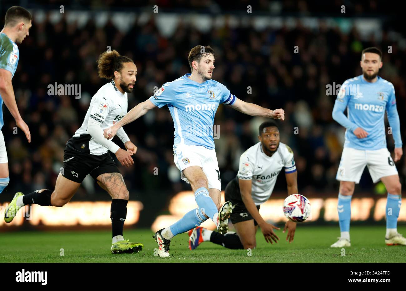 Derby County's Marcus Harness, Coventry City's Liam Kitching, Derby ...