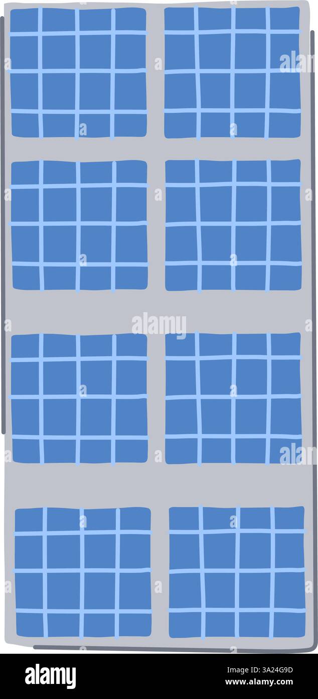 electricity solar panels cartoon vector illustration Stock Vector Image ...