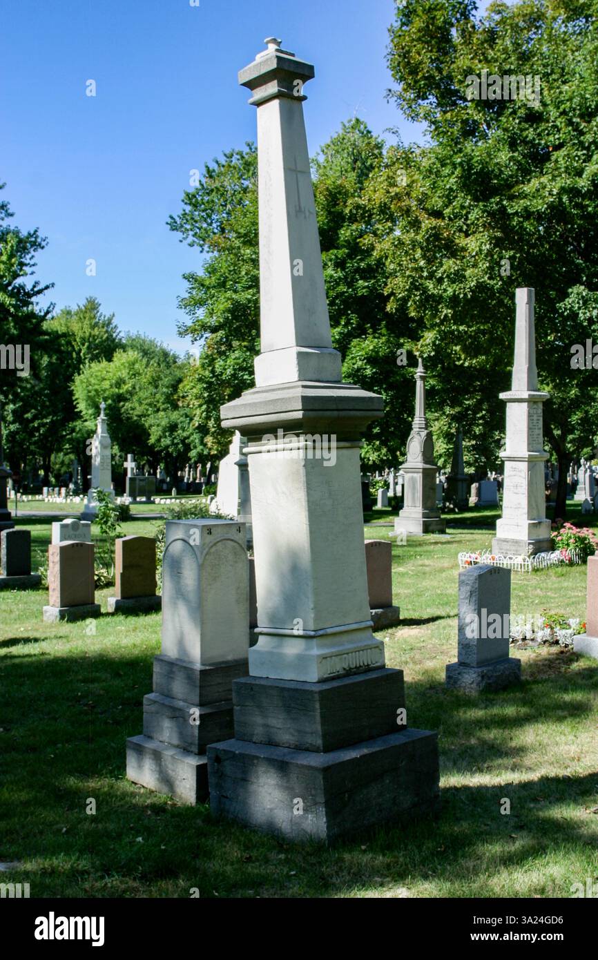 Notre Dame des Neiges Cemetery, on Mount Royal in Montreal, Quebec ...