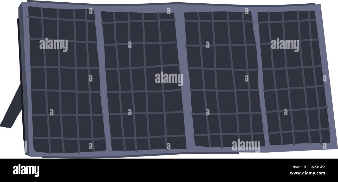 environment solar panels cartoon vector illustration Stock Vector Image ...