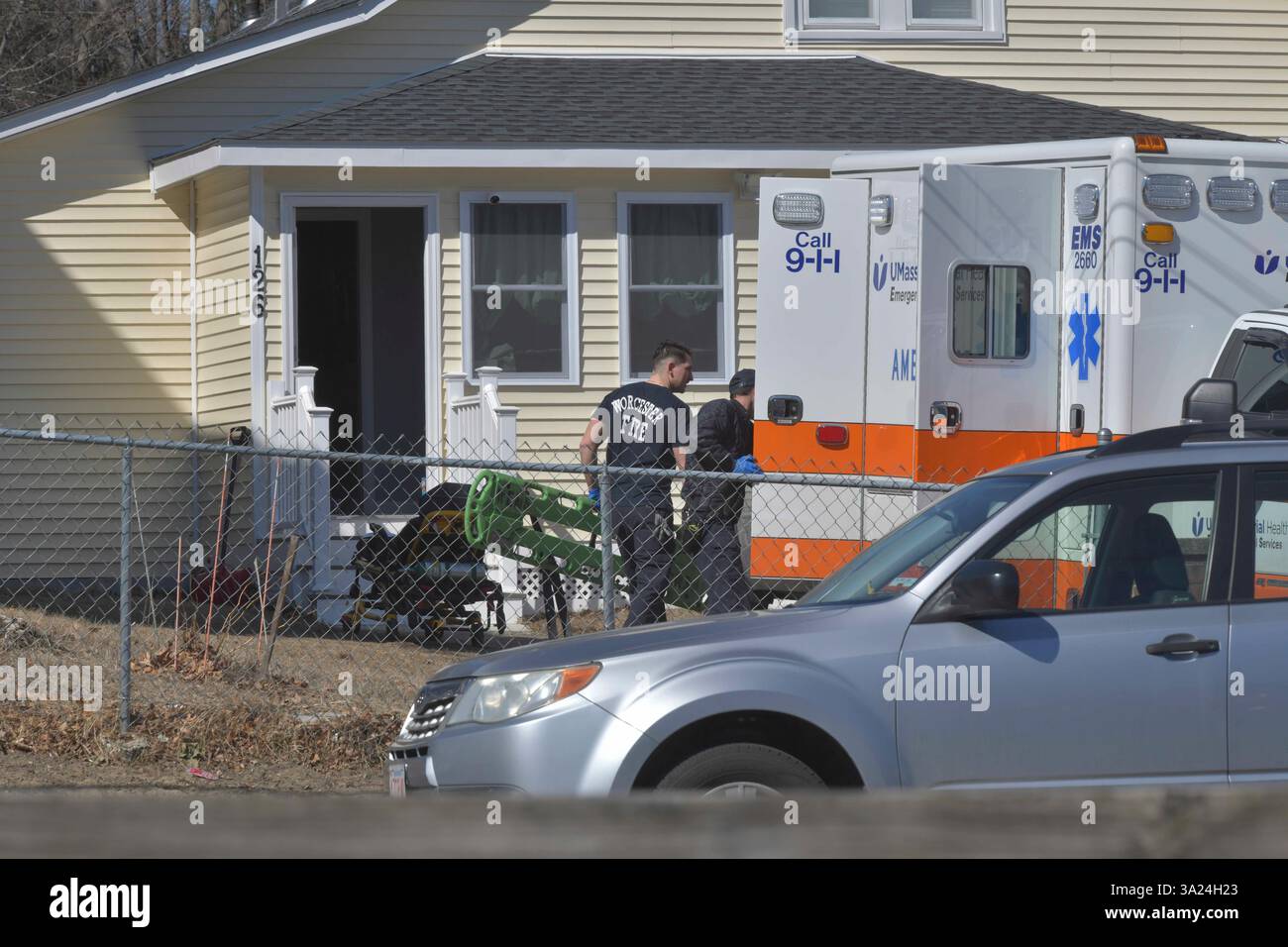 Worcester, Massachusetts, USA. 11th Mar, 2025. Emergency services ...