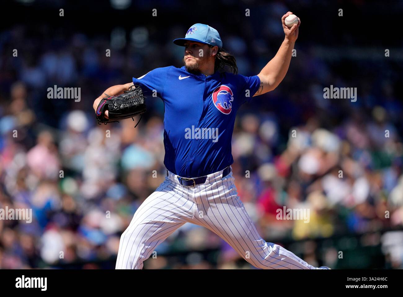 Chicago Cubs pitcher Justin Steele throws against the Milwaukee Brewers ...