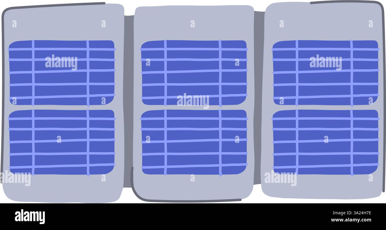 savings solar panels cartoon vector illustration Stock Vector Image ...