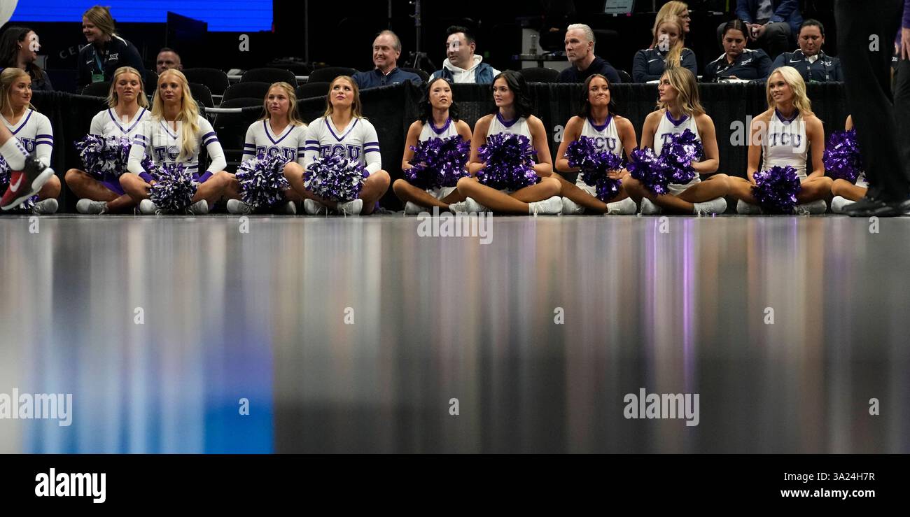 Kansas City, United States. 11th Mar, 2025. MAR 11 2025: TCU cheer ...