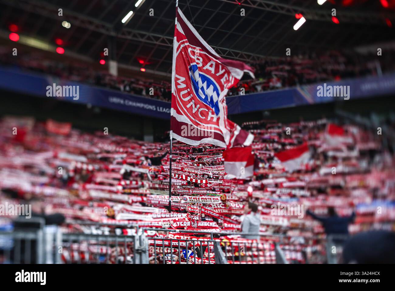 Leverkusen, Nrw, Germany. 11th Mar, 2025. Bayern MÃ¼nchen fans wave ...