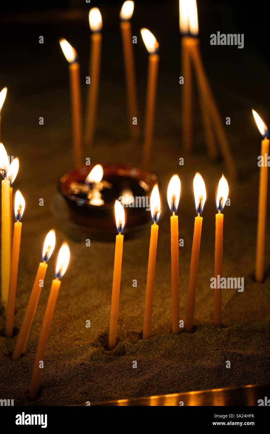 Orthodox Candles, Church of St. Konstantinos and St. Eleni, Nea Makri ...
