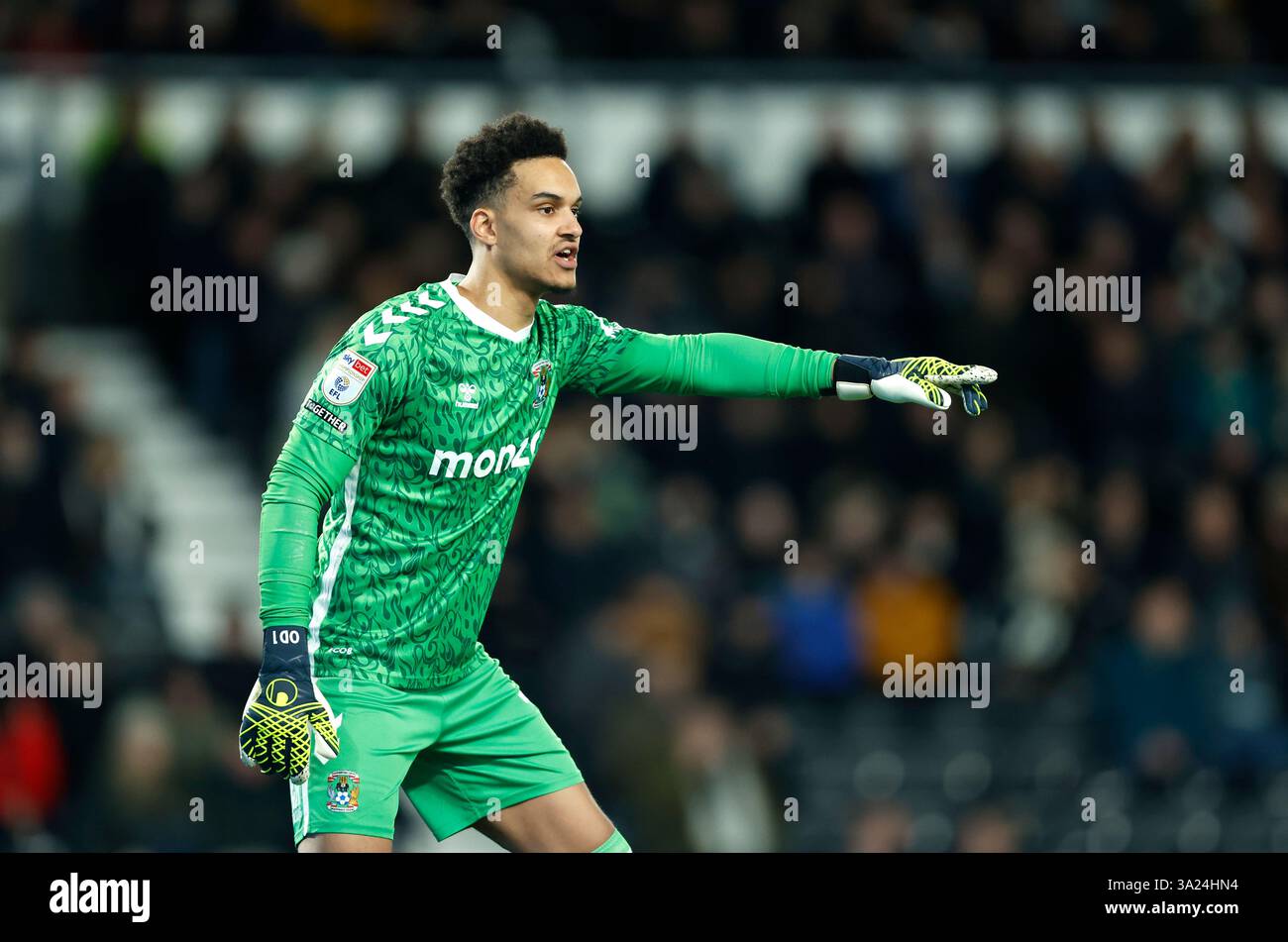 Coventry City goalkeeper Oliver Dovin during the Sky Bet Championship ...