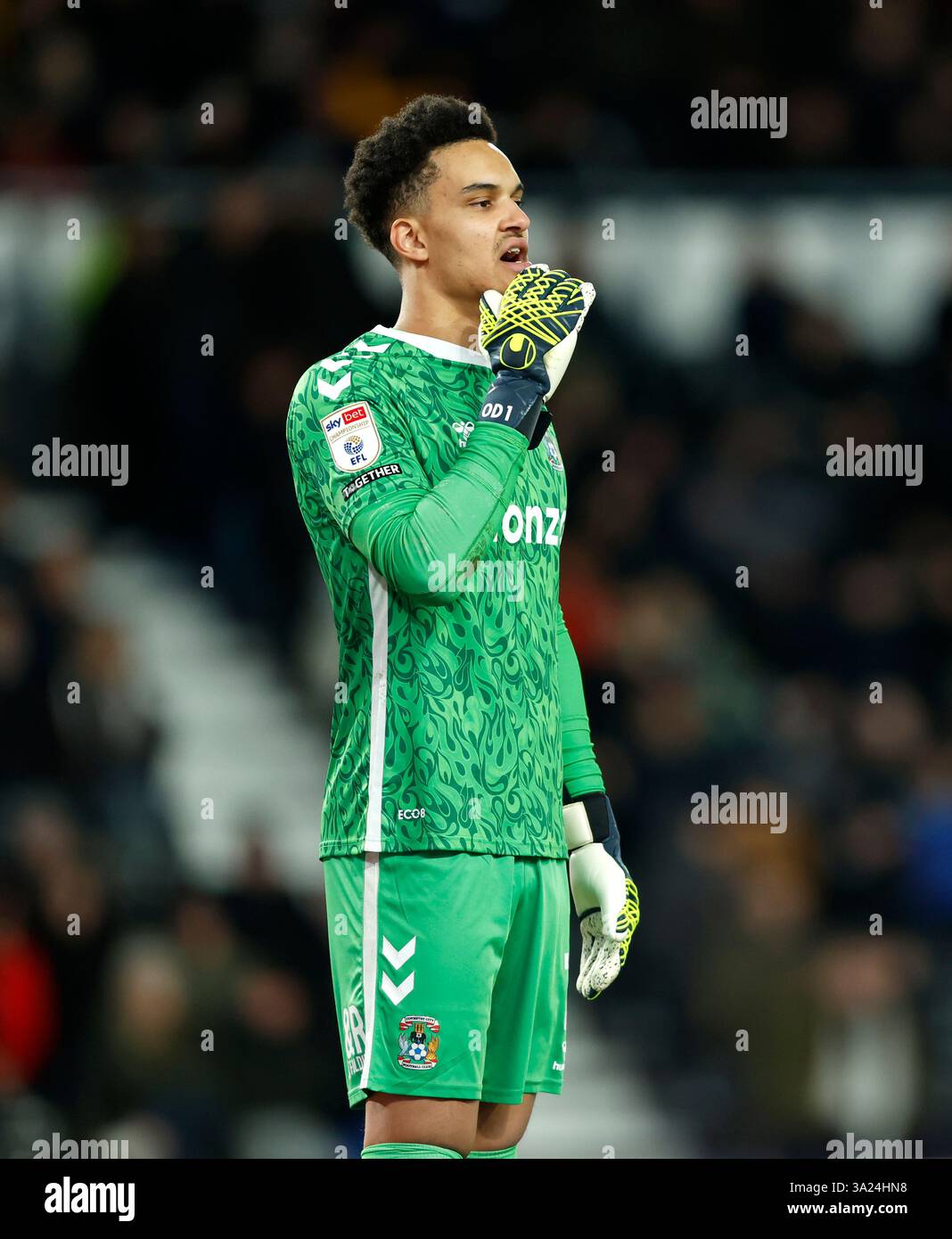 Coventry City goalkeeper Oliver Dovin during the Sky Bet Championship ...