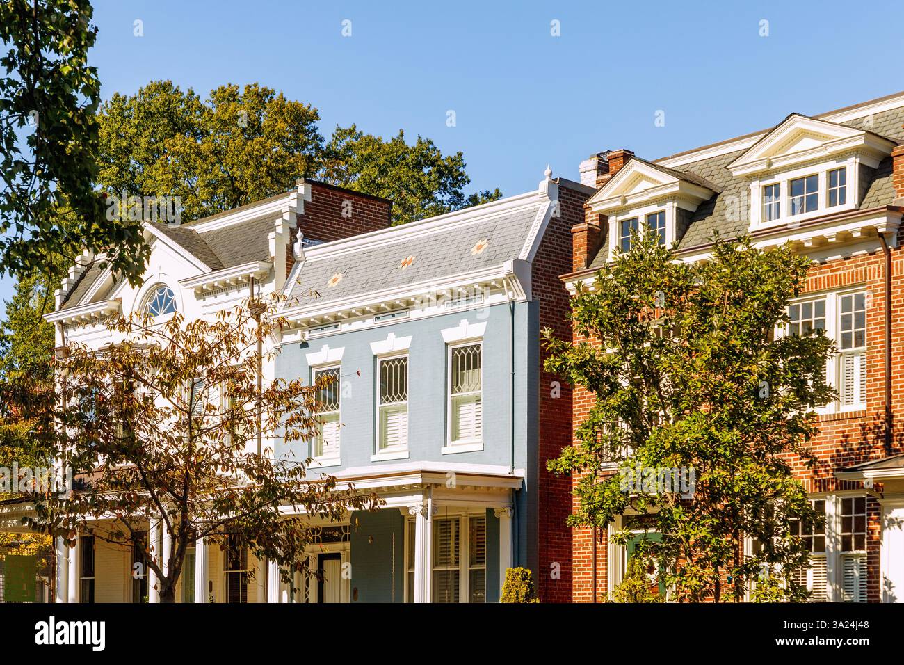 Victorian houses in The Fan District in Richmond, Virginia, USA Stock ...