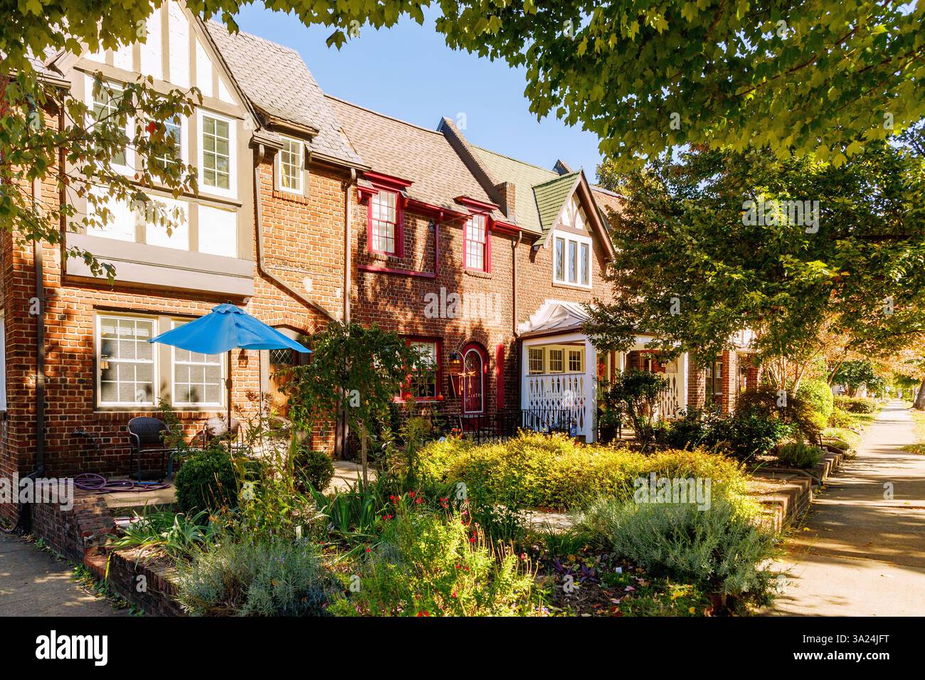 Victorian houses in The Fan District in Richmond, Virginia, USA Stock ...