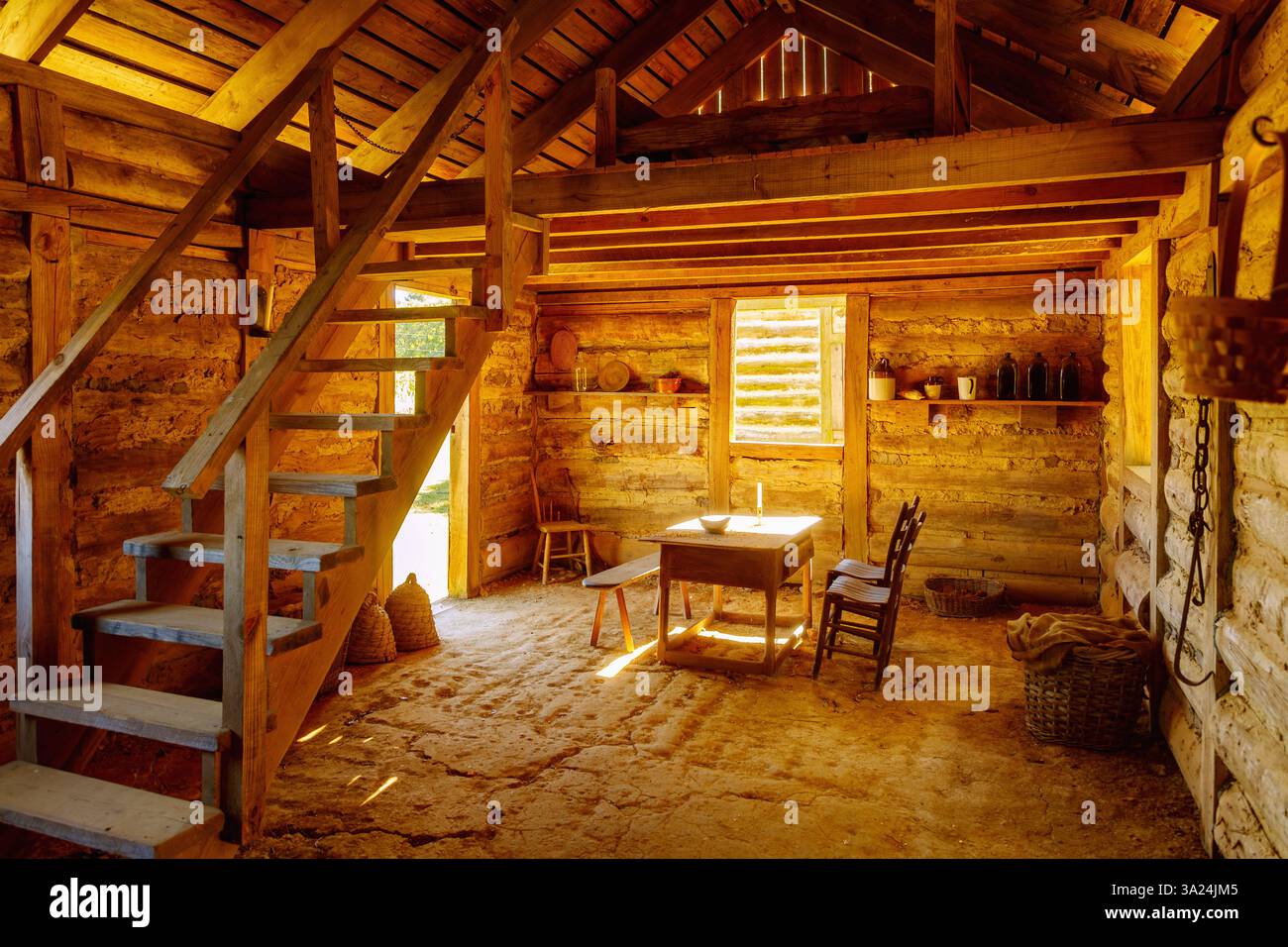 reconstructed slave quarters on the Berkeley Plantation in Charles City ...