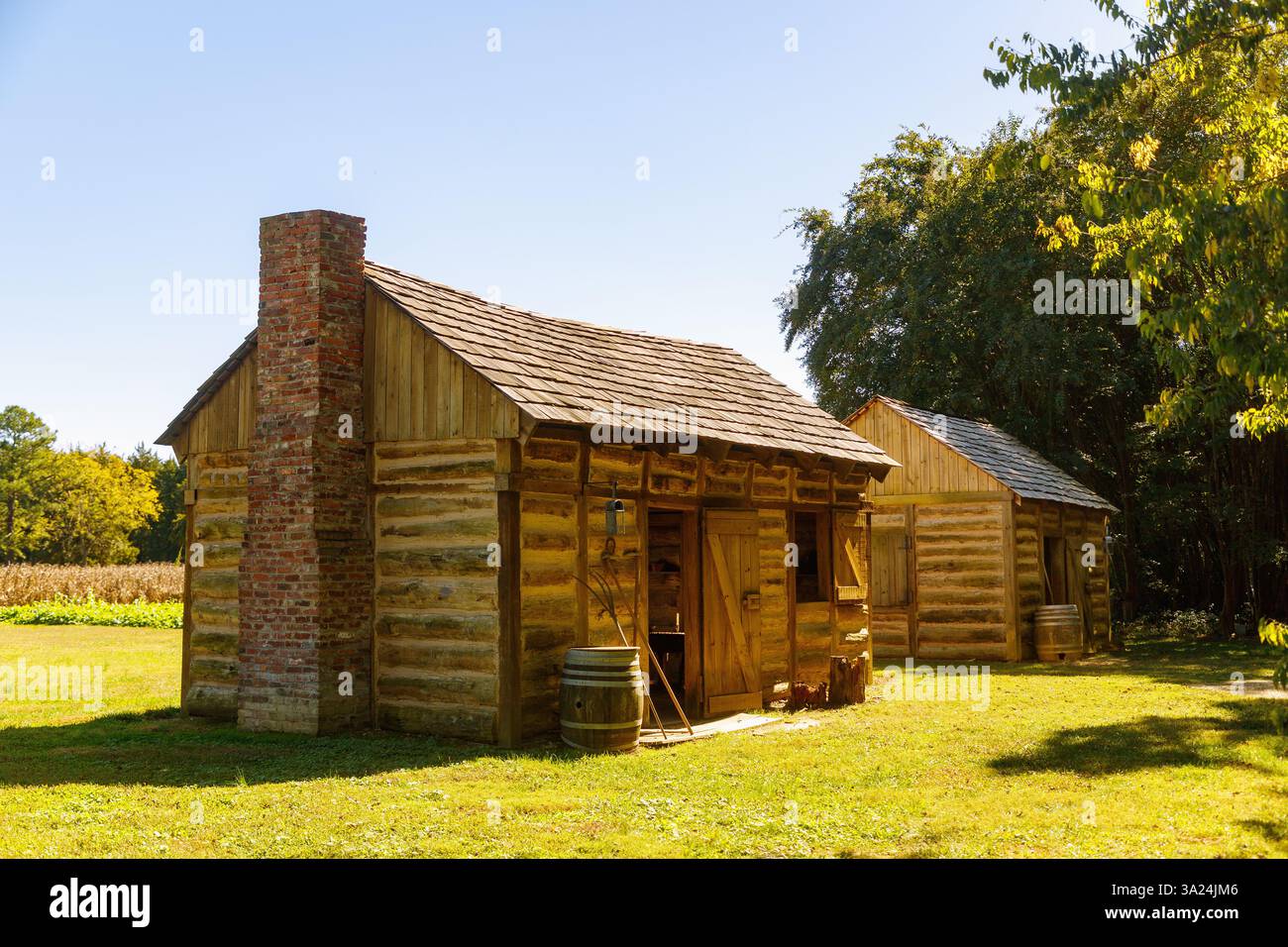 Slave quarters at the Berkeley Plantation in Charles City County ...