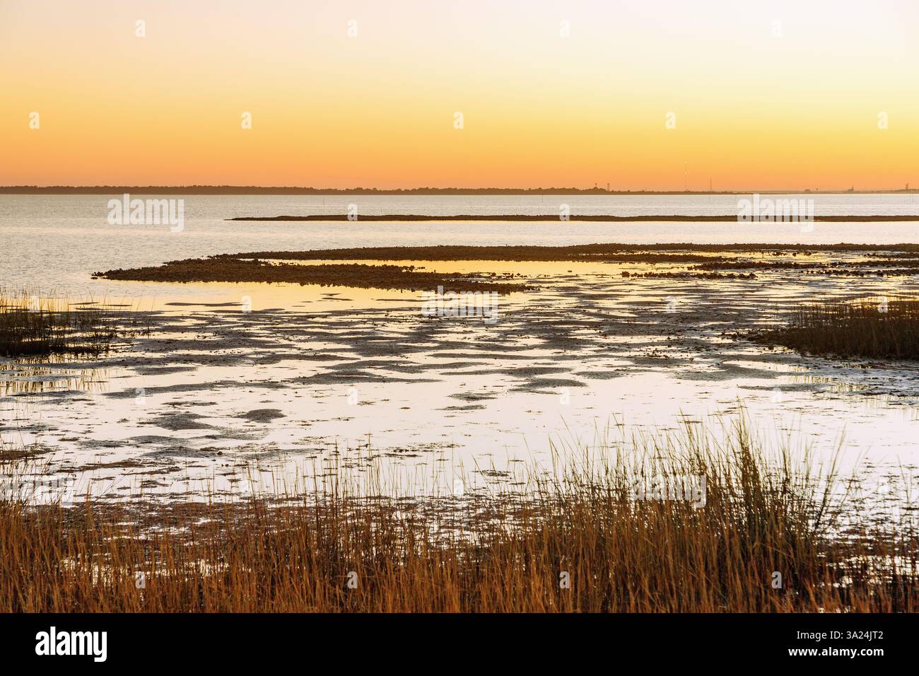 Sunset at Chincoteague National Wildlife Refuge on Assateague Island ...