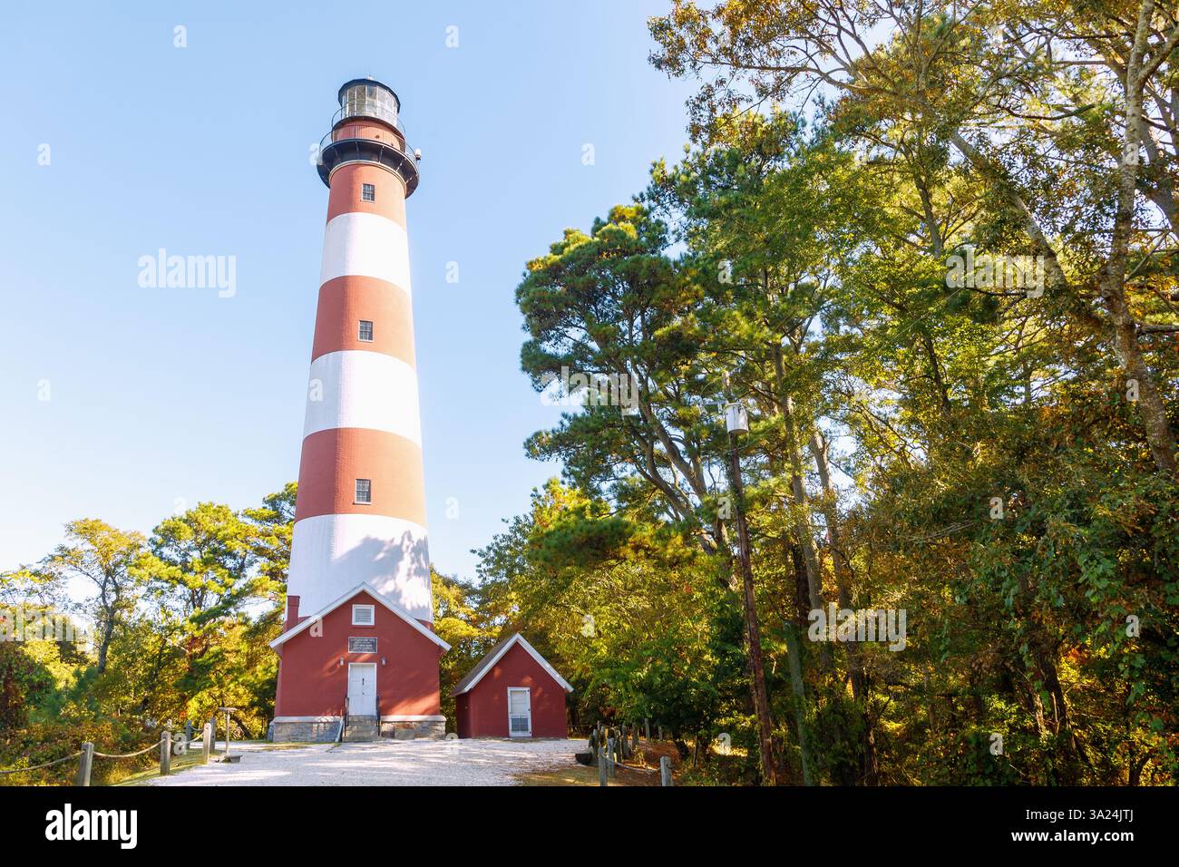 Assateague Lighthouse in the Chincoteague National Wildlife Refuge on ...
