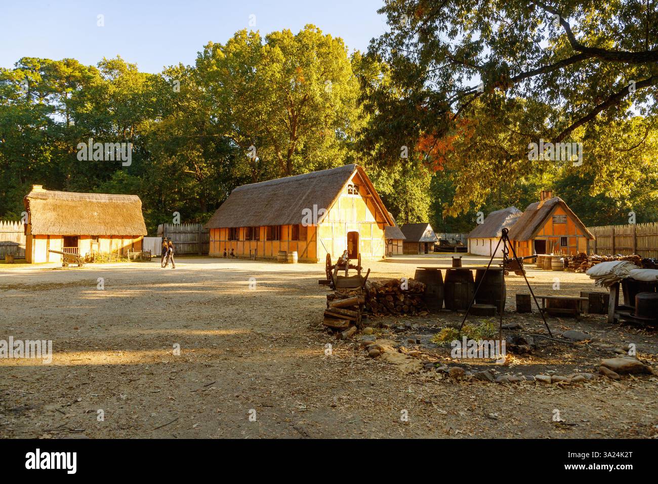Living History in James Fort in the Jamestown Settlement open-air ...