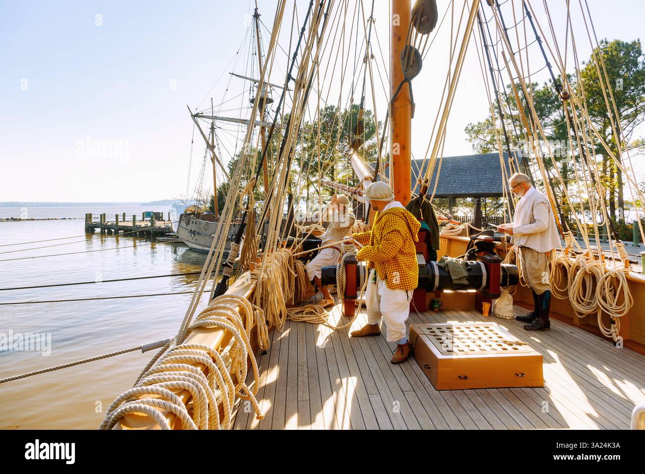 Living History on the sailing ship Godspeed on the James River in the ...
