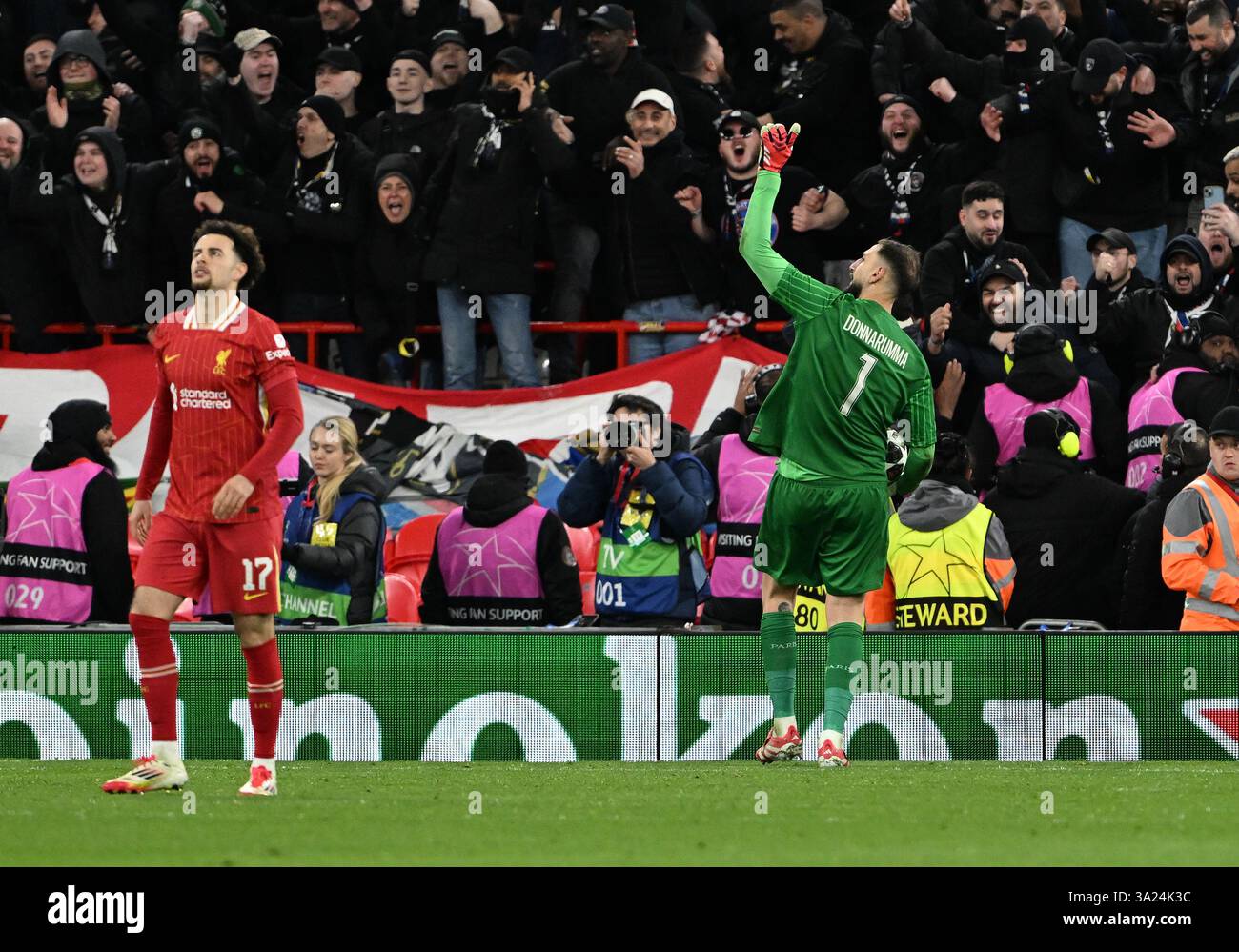 Liverpool, UK. 11th Mar, 2025. Gianluigi Donnarumma of Paris St Germain ...