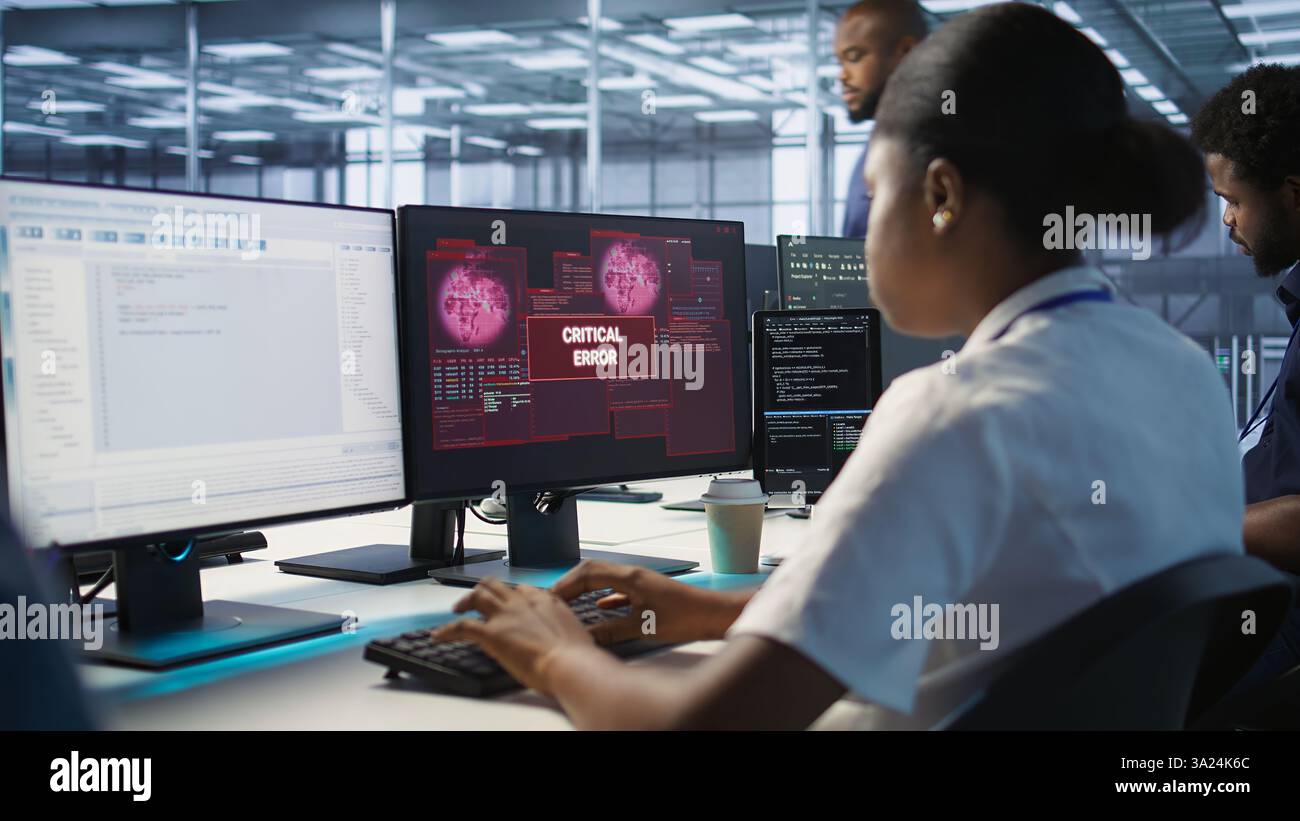 Admin In Server Hub Trying To Protect Gear From Hacker Attack Stealing