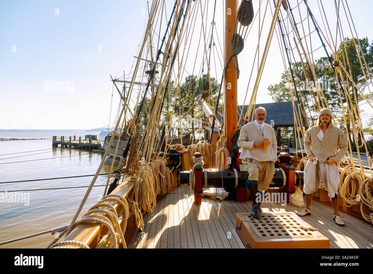 Living History on the sailing ship Godspeed on the James River in the ...