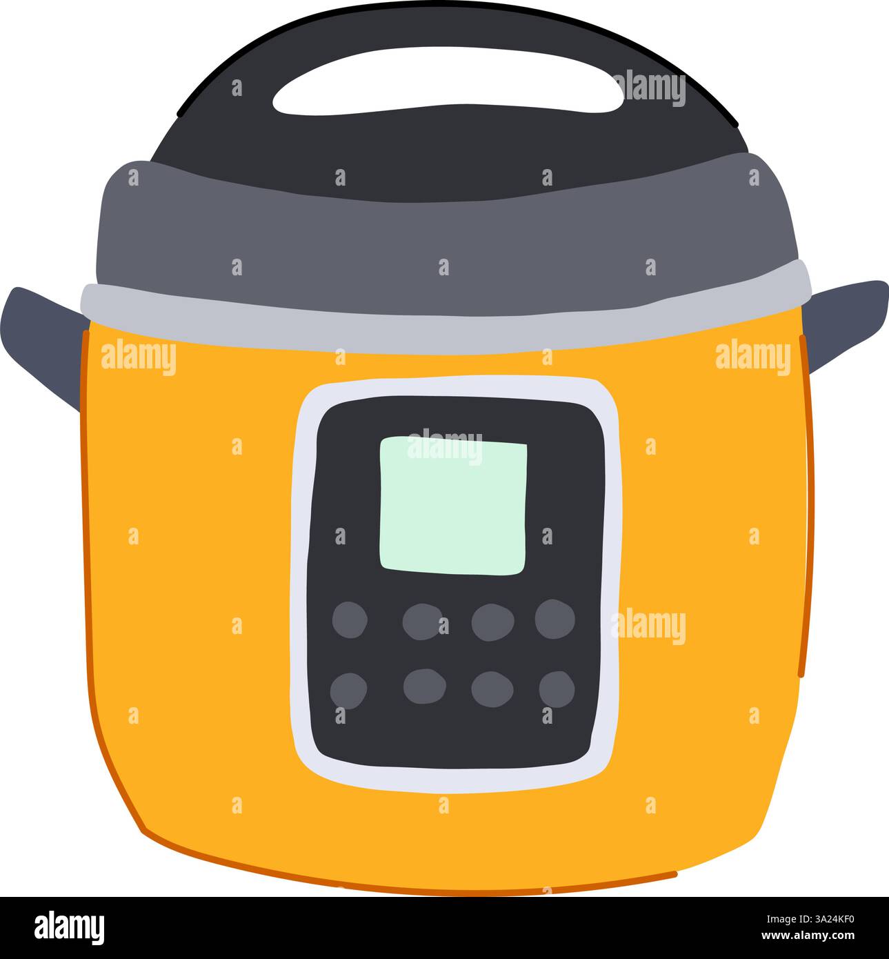 beans slow cooker cartoon vector illustration Stock Vector Image & Art ...