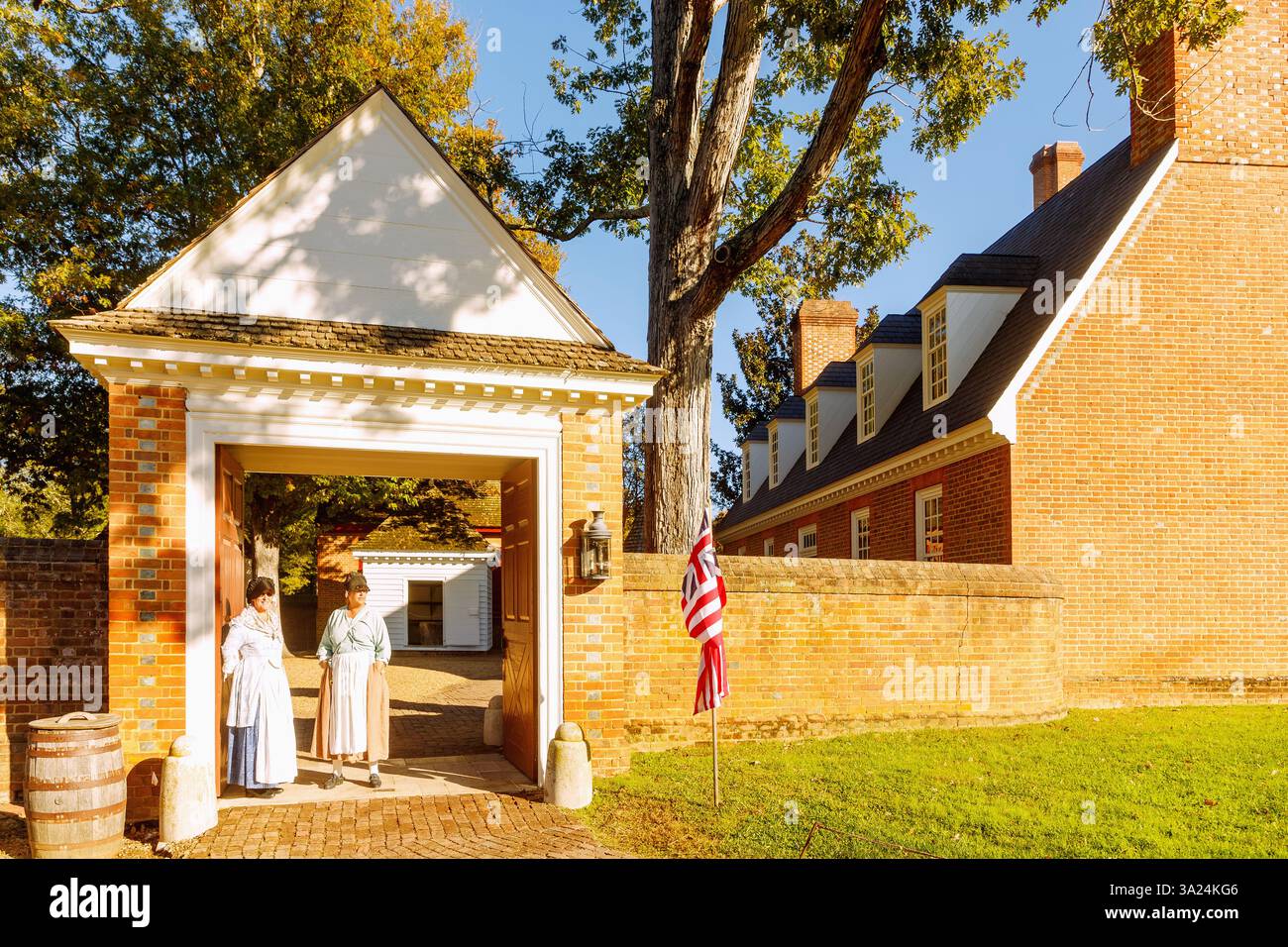 Visitor entrance to the Governor's Palace at the Colonial Willliamsburg ...