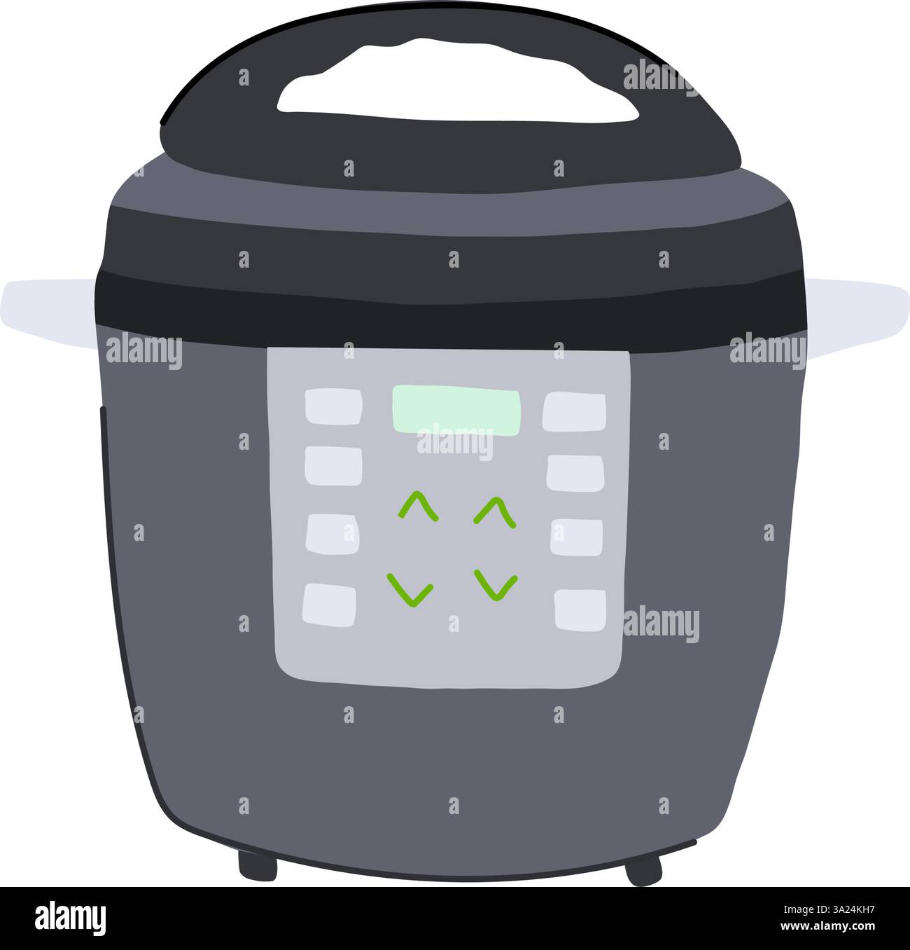 rice slow cooker cartoon vector illustration Stock Vector Image & Art ...