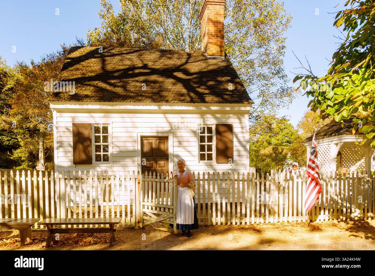 Garden entrance to the George Wythe House (Wythe House) at the Colonial ...