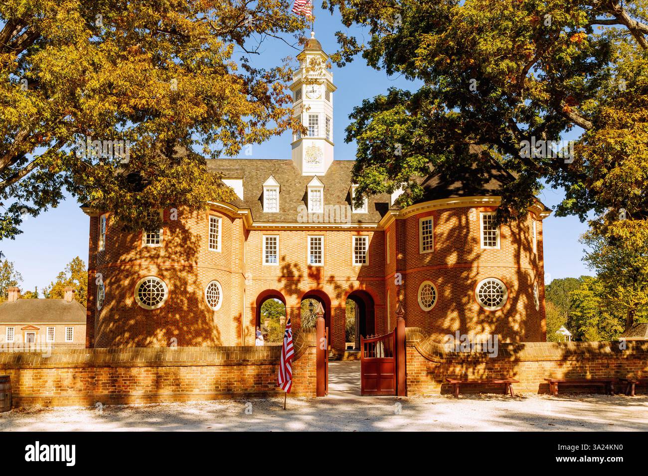 Visitor entrance to the Capitol at the Colonial Willliamsburg Living ...