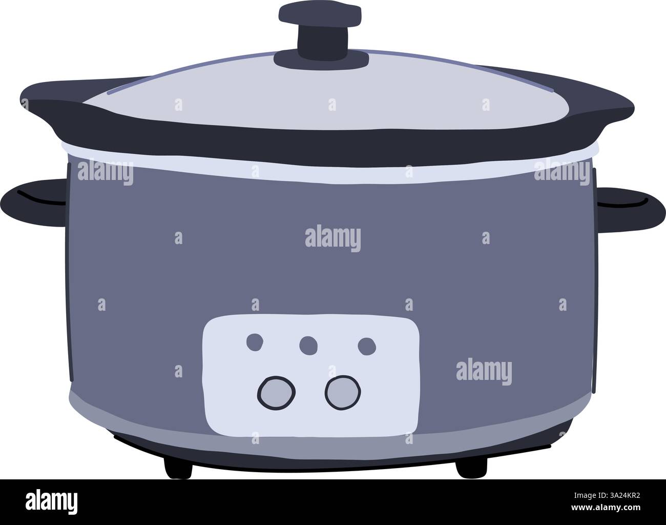 pork slow cooker cartoon vector illustration Stock Vector Image & Art ...
