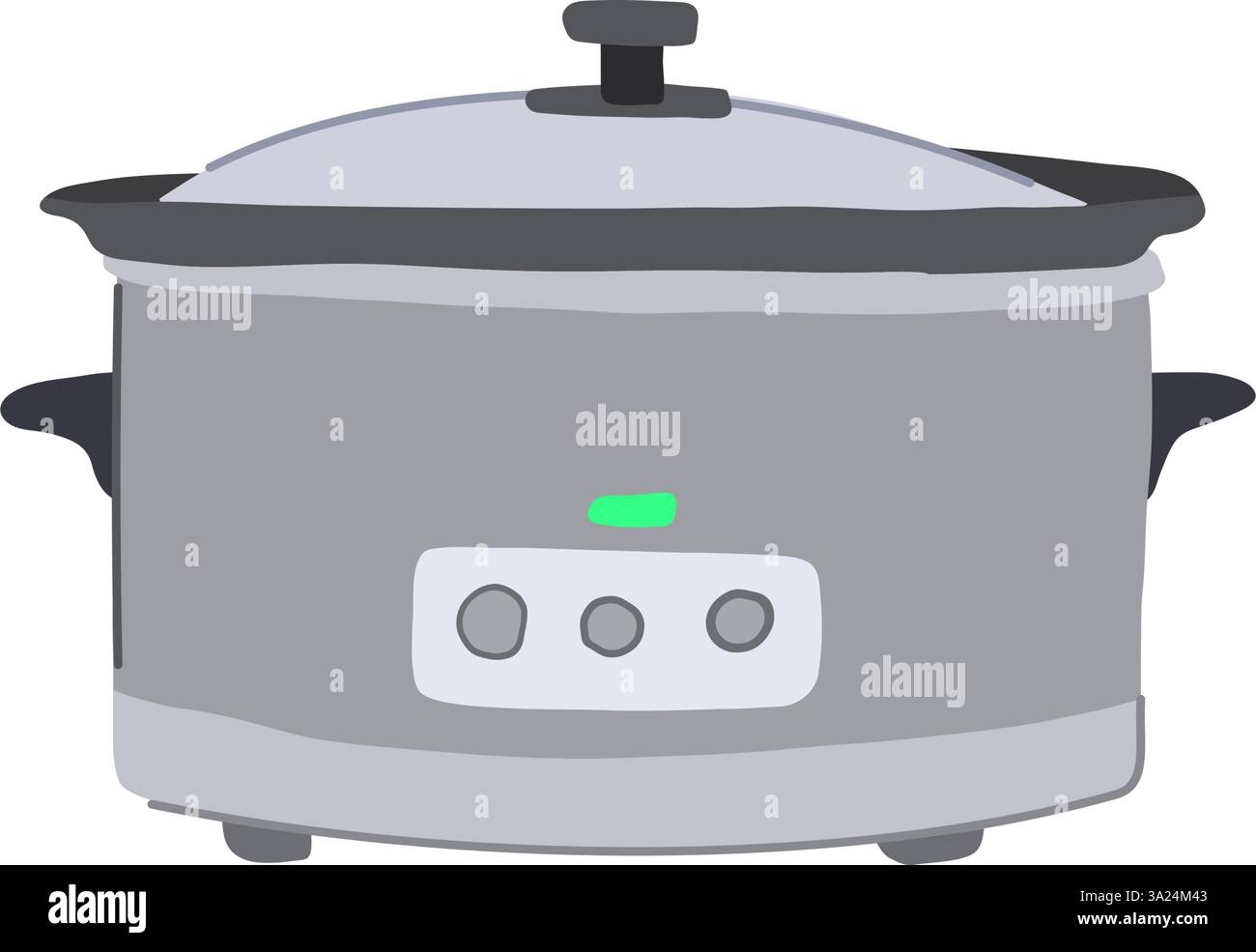 chili slow cooker cartoon vector illustration Stock Vector Image & Art ...