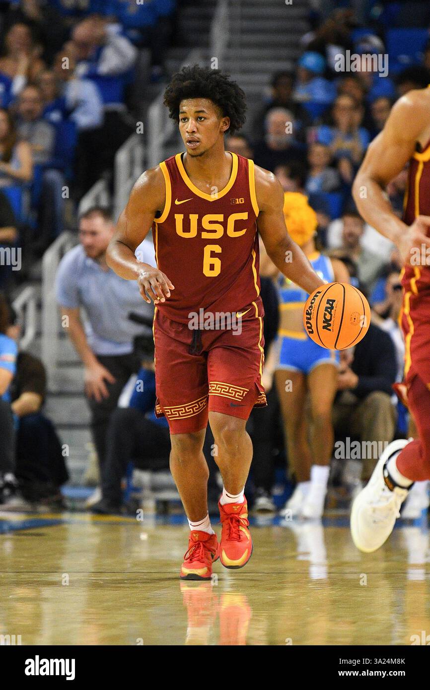 LOS ANGELES, CA - MARCH 08: USC Trojans guard Wesley Yates III (6 ...