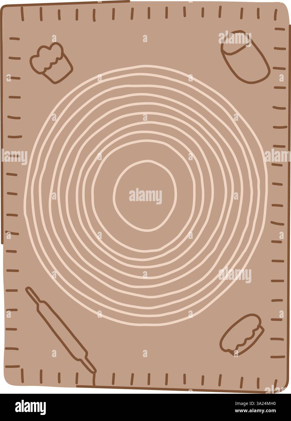 food silicone baking mat cartoon vector illustration Stock Vector Image ...