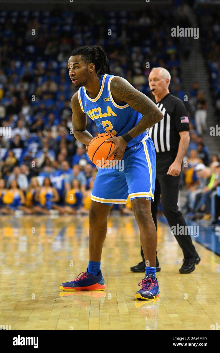 LOS ANGELES, CA - MARCH 08: UCLA Bruins guard Sebastian Mack (12) looks ...