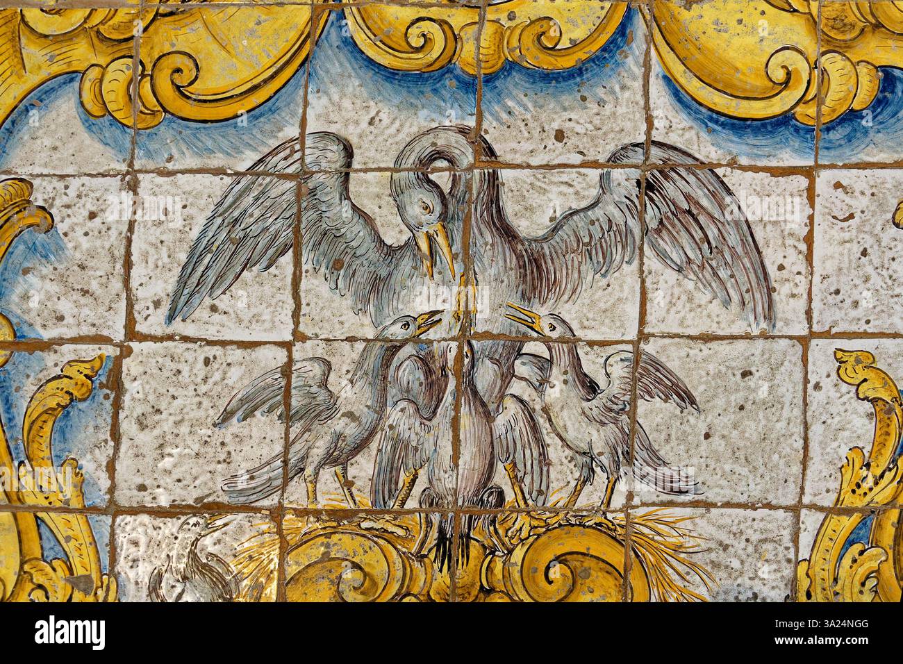 Anacapri, ITALY - 10-26-2024: Mosaic (of The Pelican is one of the ...