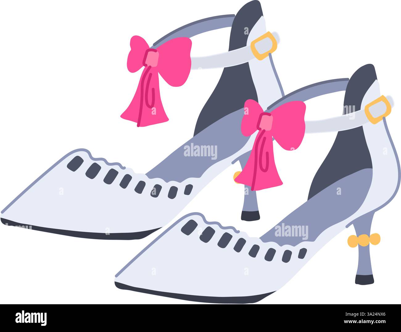 elegant shoes wedding cartoon vector illustration Stock Vector Image ...