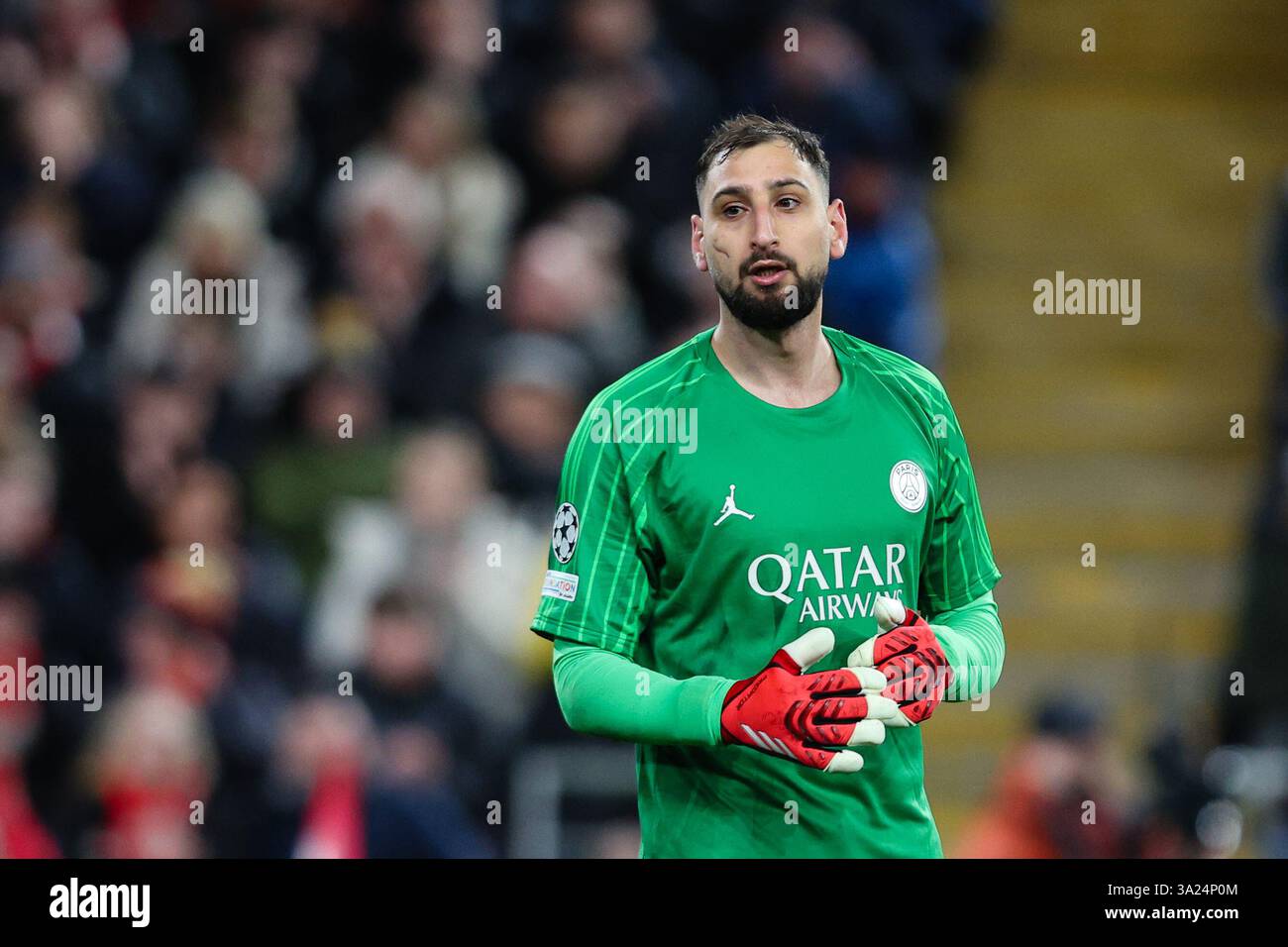 LIVERPOOL, UK - 11th Mar 2025: Gianluigi Donnarumma of PSG during the ...