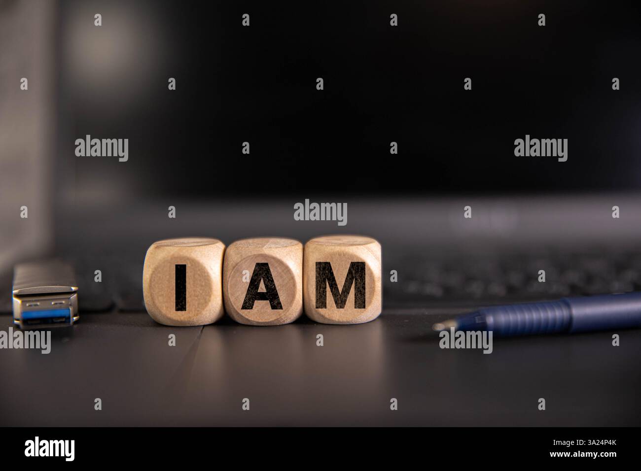 IAM, identity and access management symbol. Concept words 'IAM ...