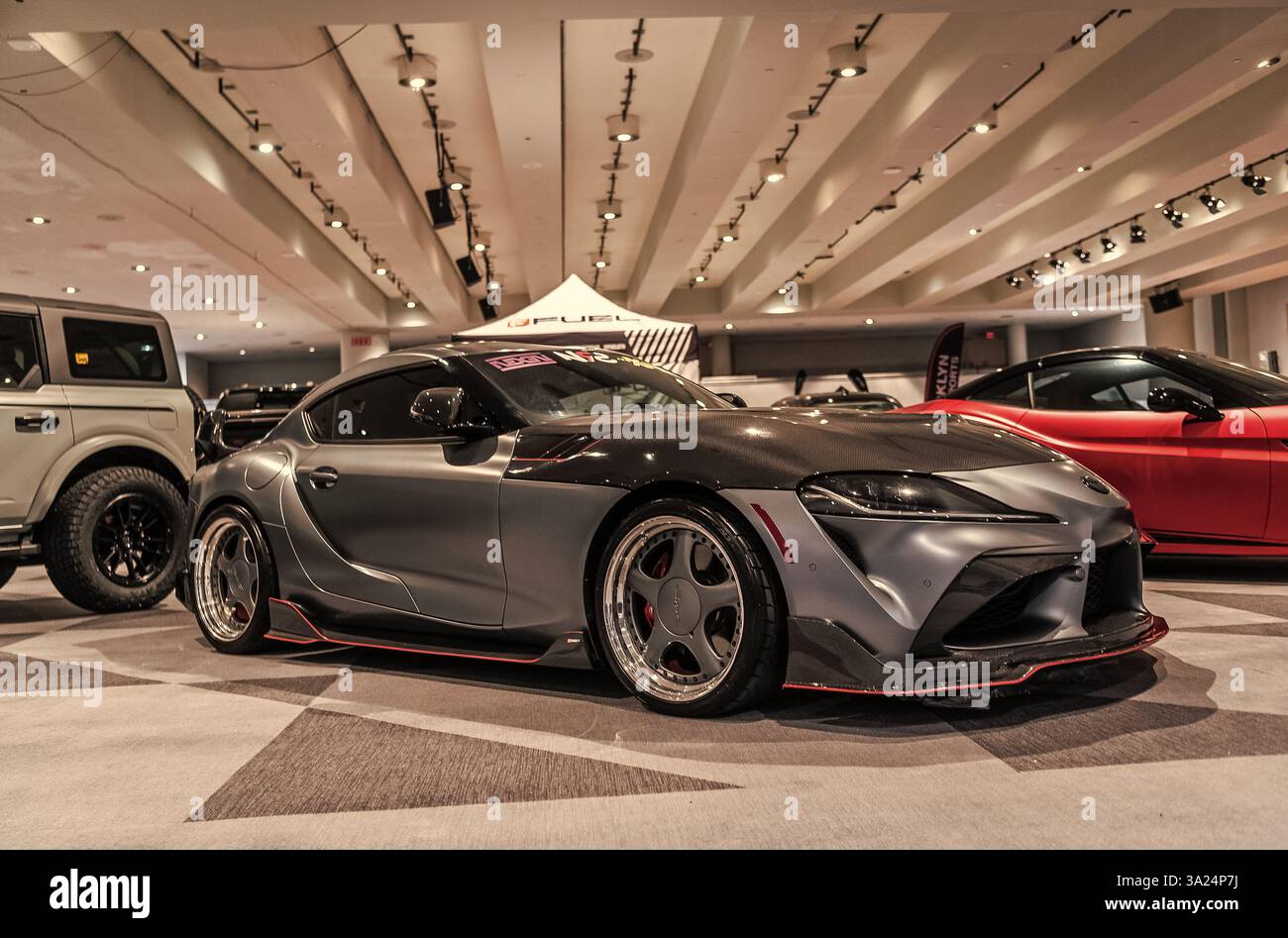 New York City, USA - March 27, 2024: Toyota GR Supra sportscar black ...