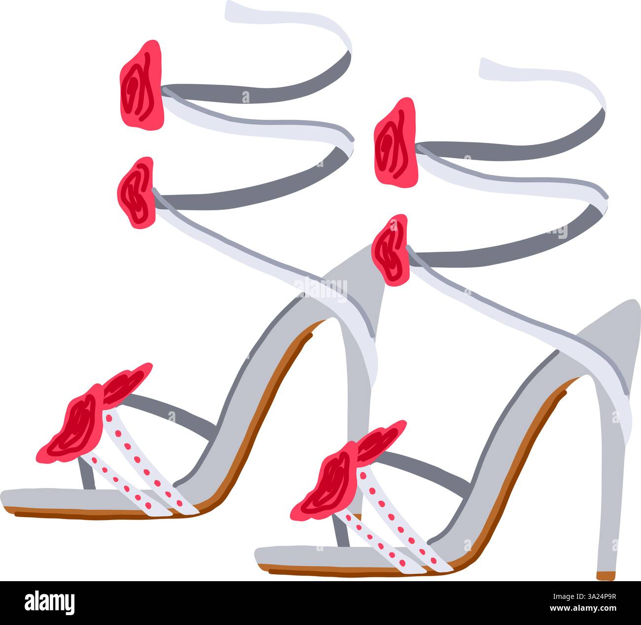 sandals shoes wedding cartoon vector illustration Stock Vector Image ...