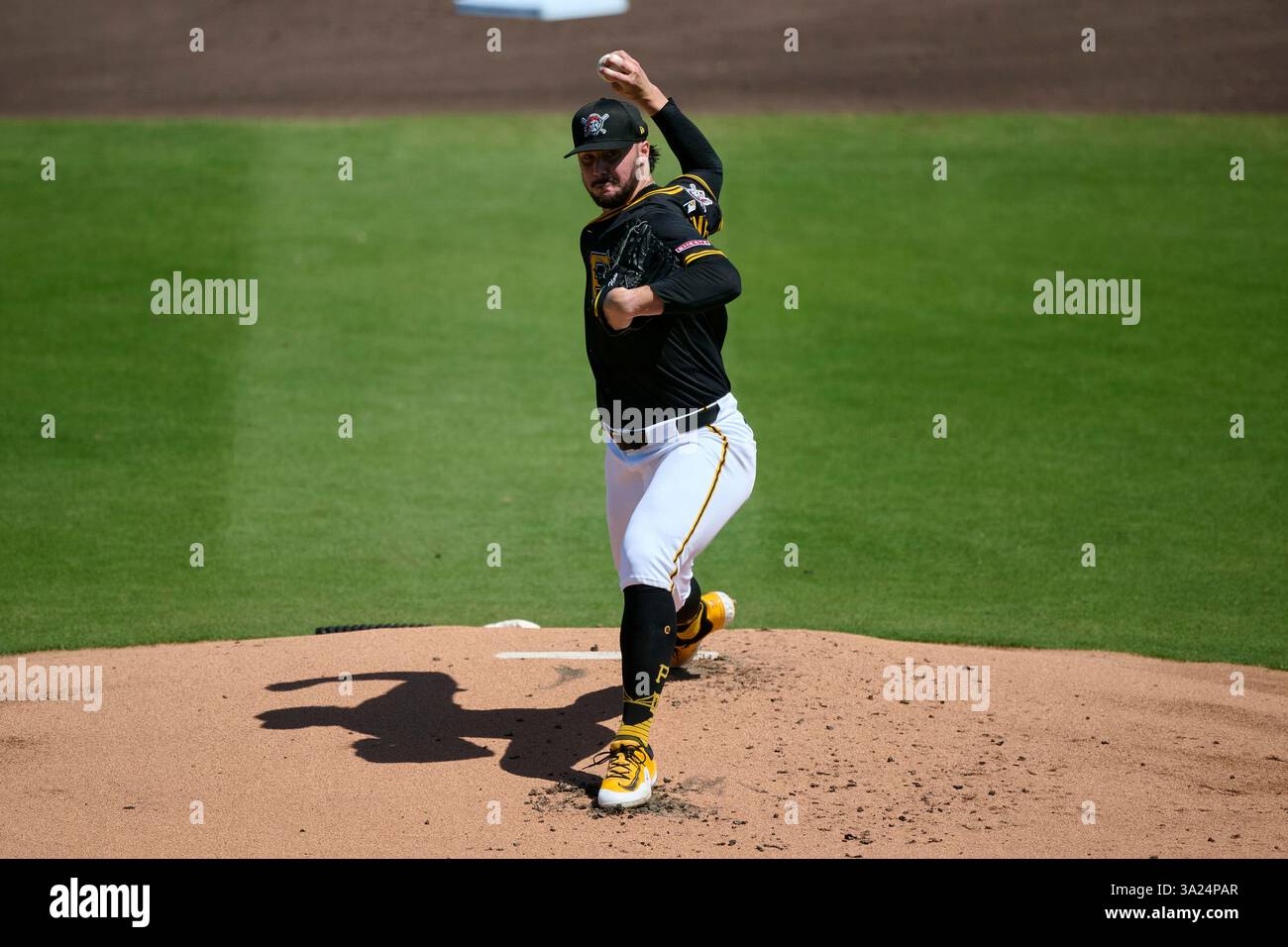 Pittsburgh Pirates pitcher Paul Skenes (30) delivers a pitch during an ...