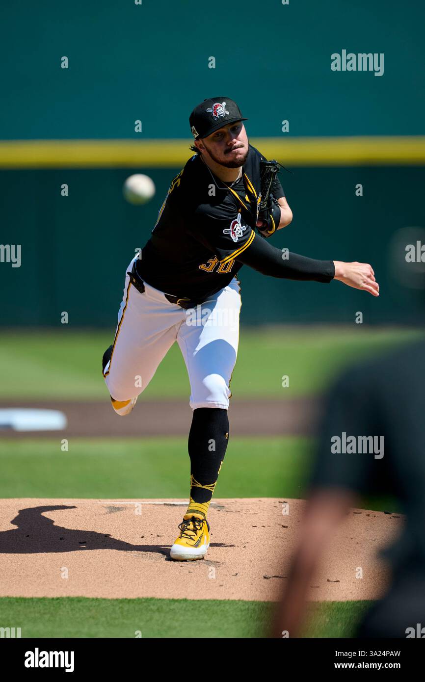 Pittsburgh Pirates pitcher Paul Skenes (30) delivers a pitch during an ...