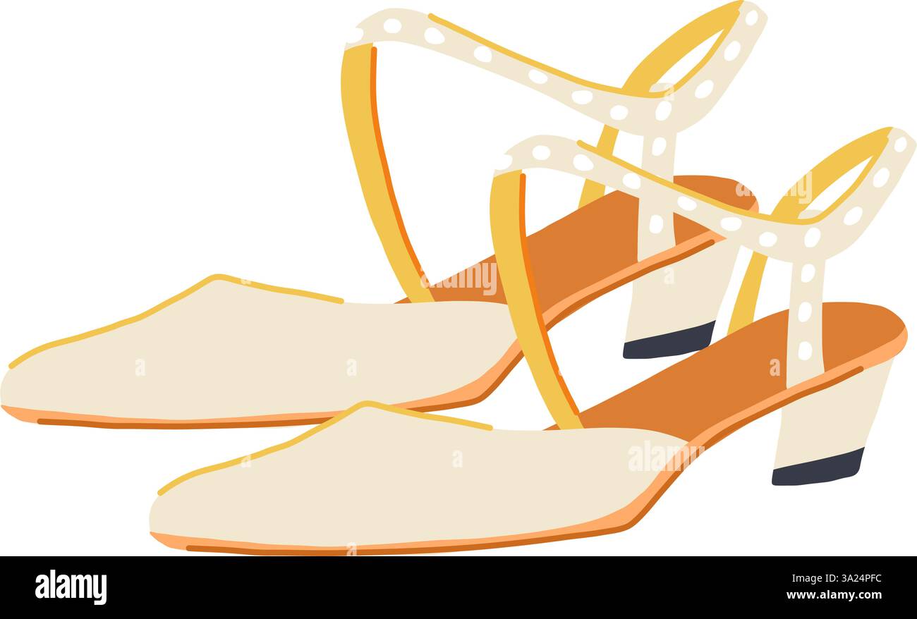 heels shoes wedding cartoon vector illustration Stock Vector Image ...