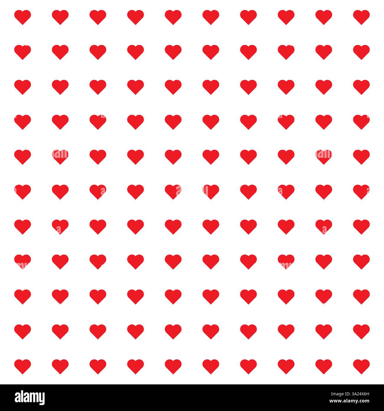 Heart cluster symbol. Red love icons. Grid pattern layout. White ...