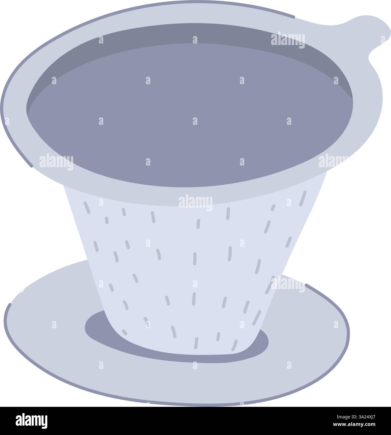 grounds reusable coffee filter cartoon vector illustration Stock Vector ...