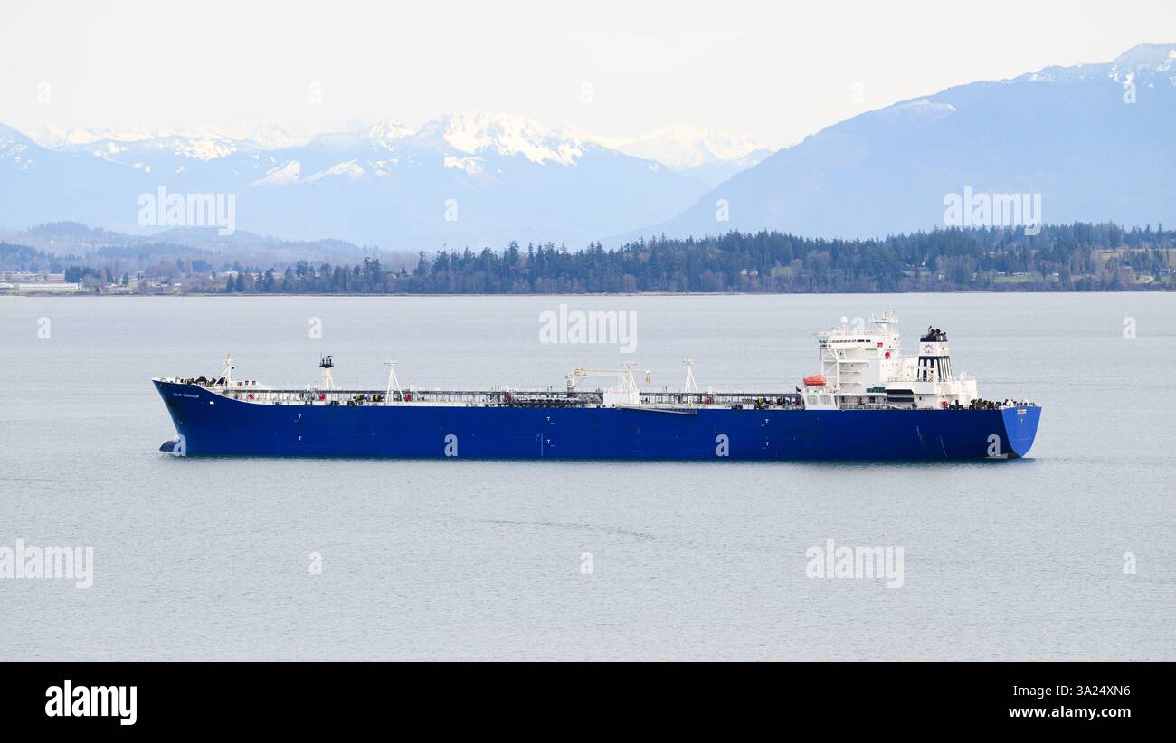 Anacortes, WA, USA - February 26, 2025; Crude oil tanker Polar ...