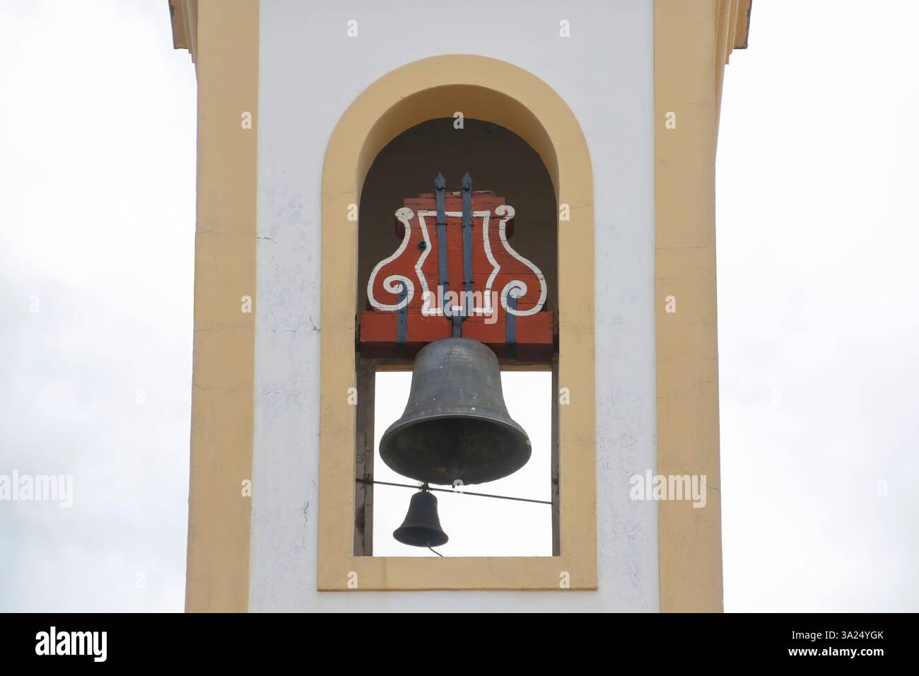 House and church bell tower hi-res stock photography and images - Alamy