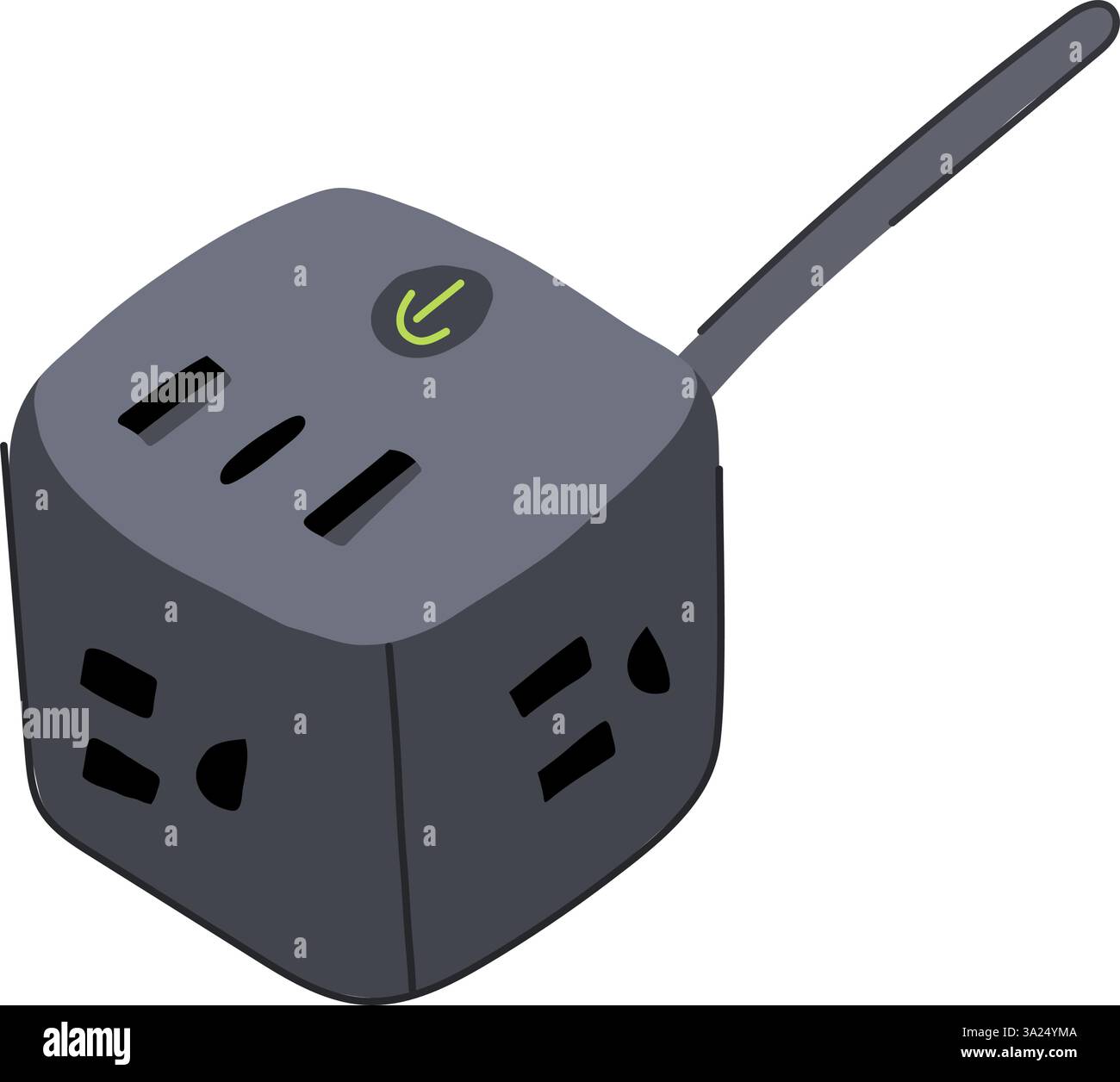 outlet power strip smart cartoon vector illustration Stock Vector Image ...